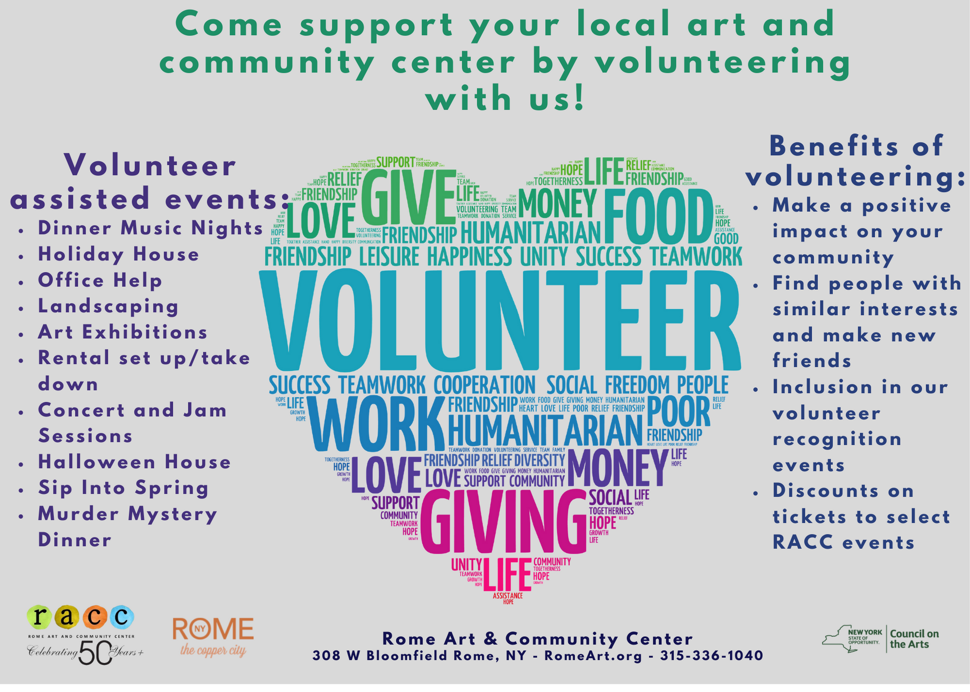 Volunteer – Rome Art and Community Center